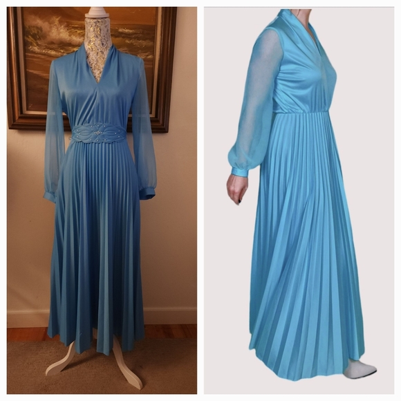 Vintage | Dresses | Vintage 96s Ethereal Blue Dress | Poshmark